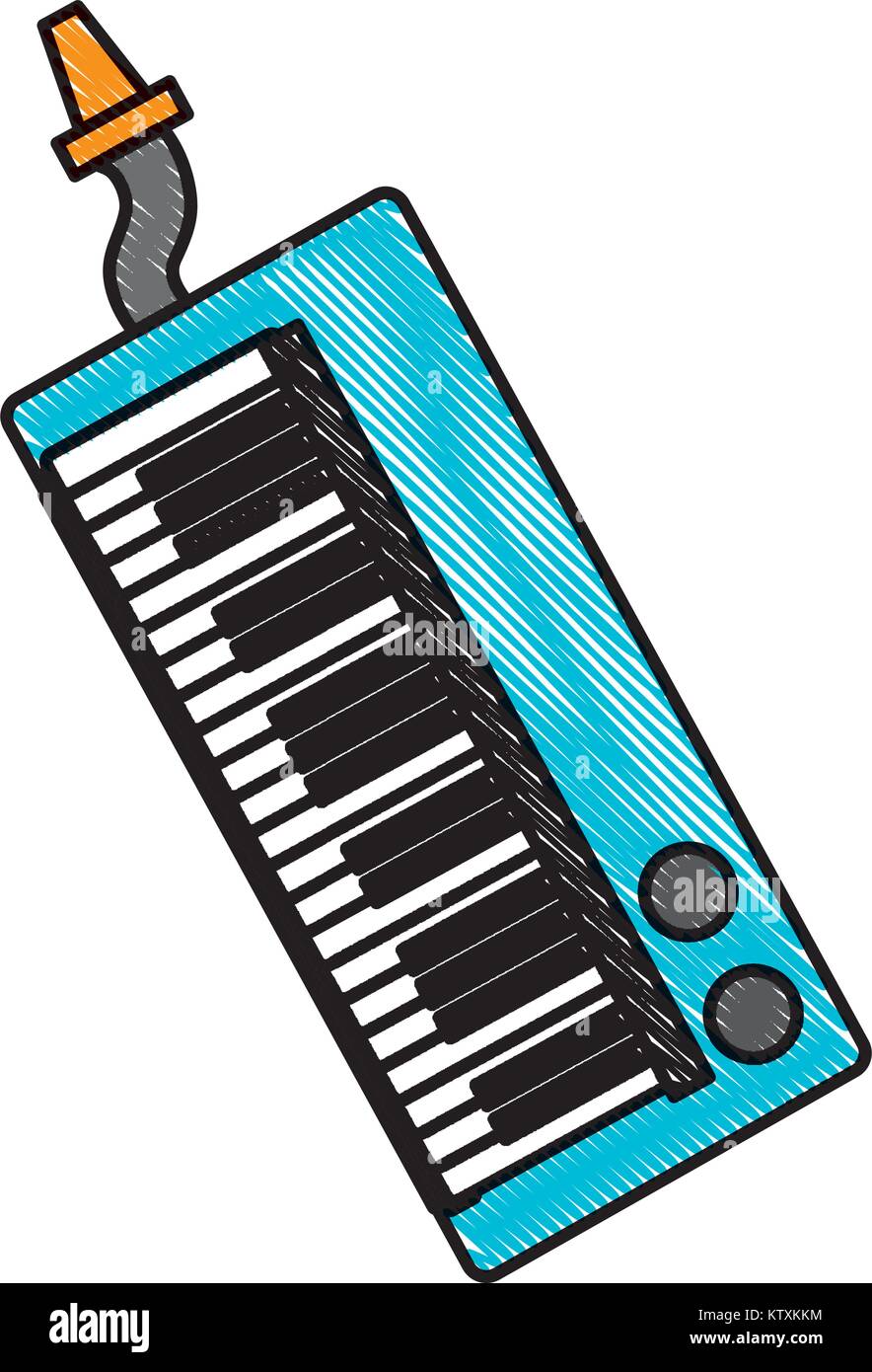 Melodic keyboard music instrument Stock Vector Image & Art - Alamy
