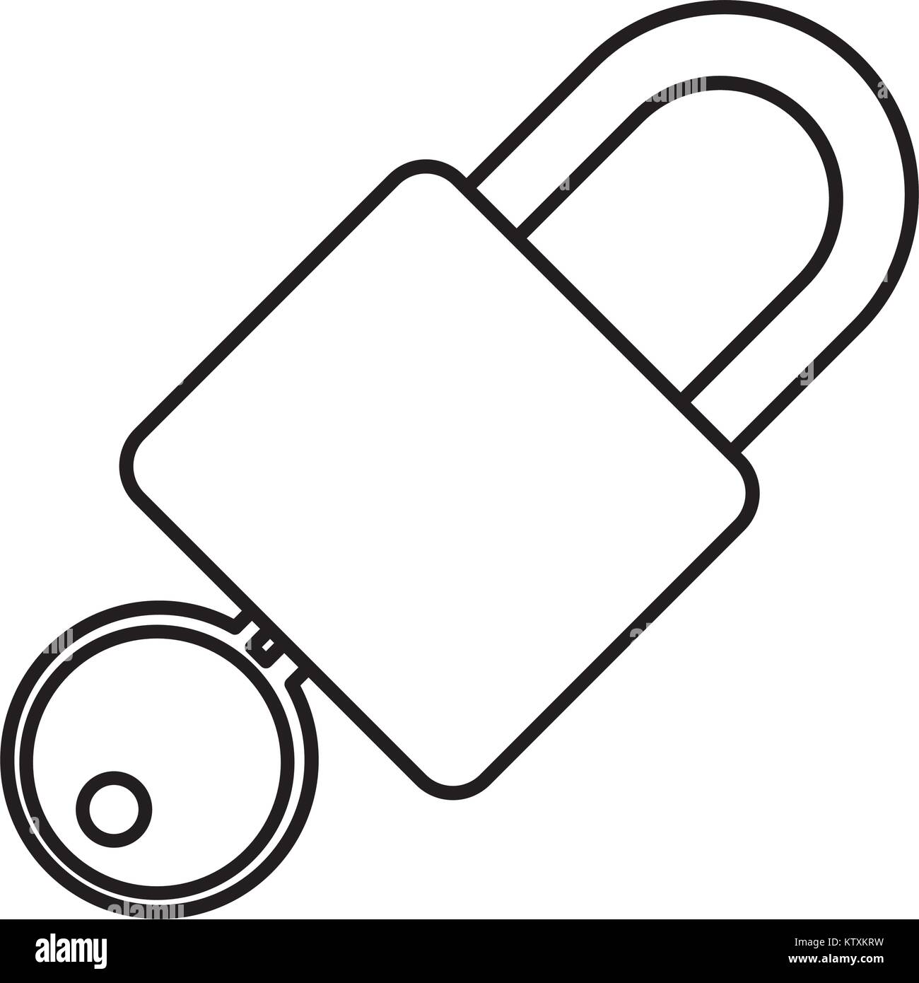 Padlock with key Stock Vector Image & Art - Alamy