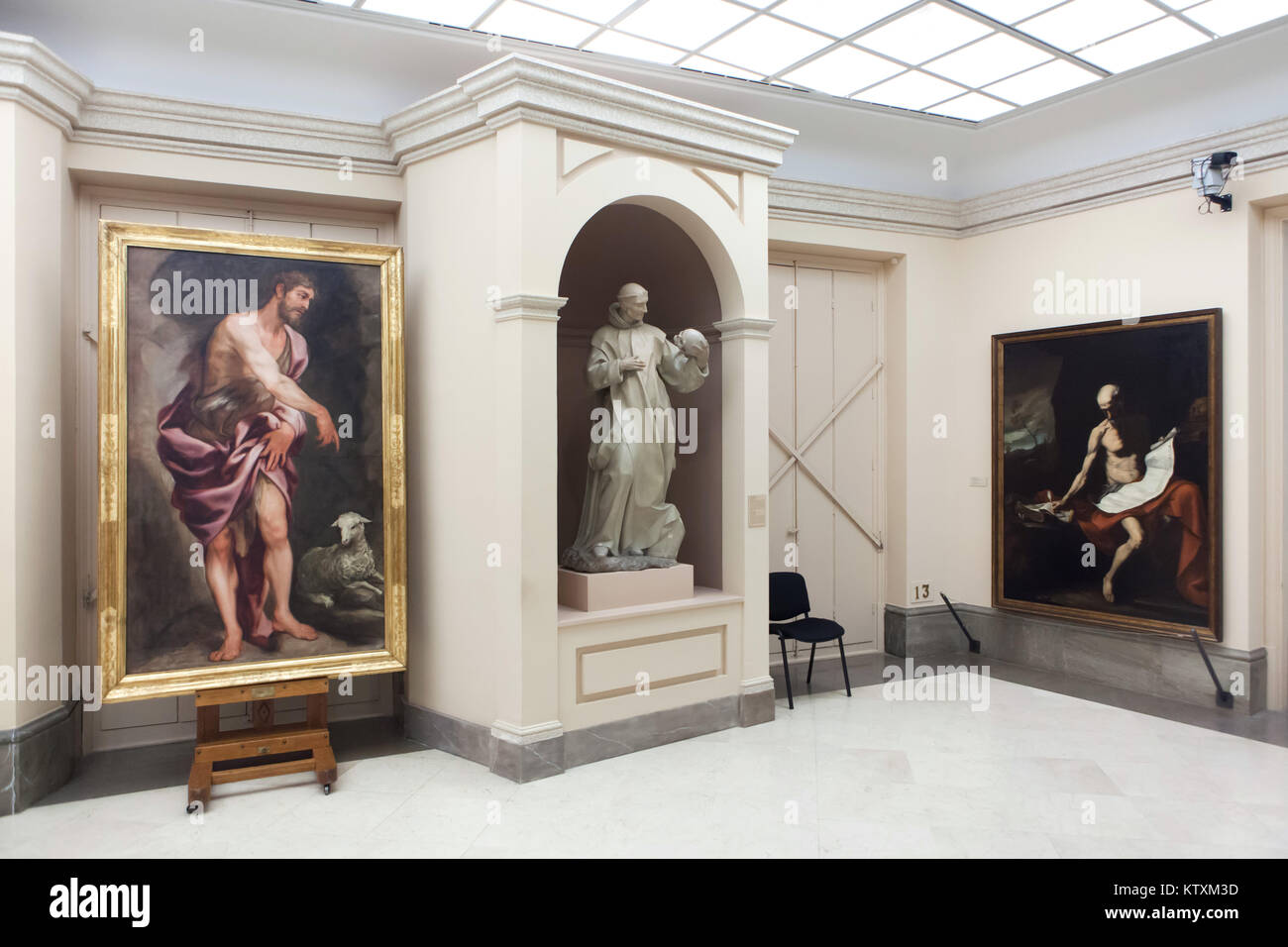 Paintings 'Saint John the Baptist' by Spanish painter Alonso Cano (L ...