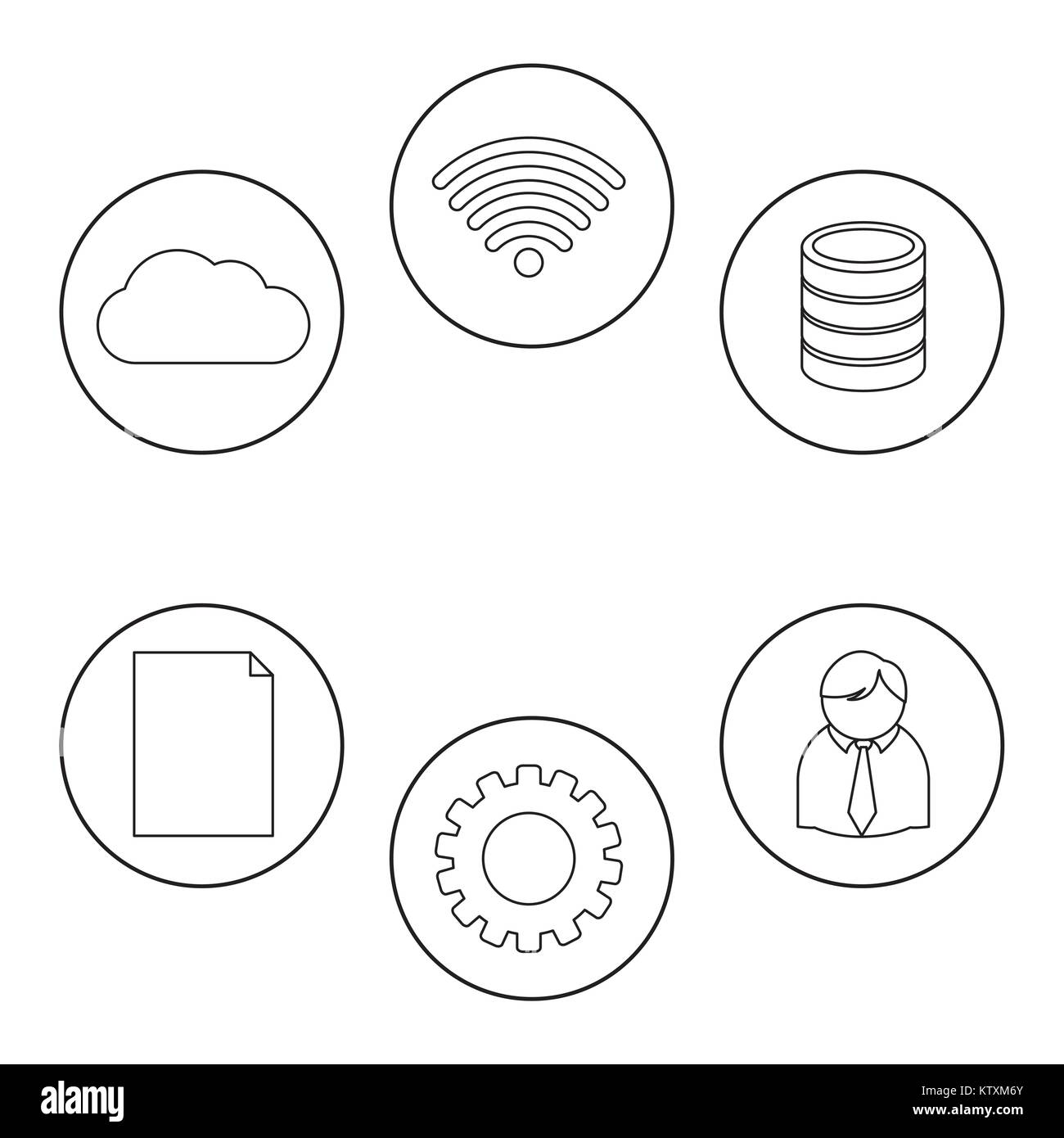 Data center icon Black and White Stock Photos & Images - Alamy