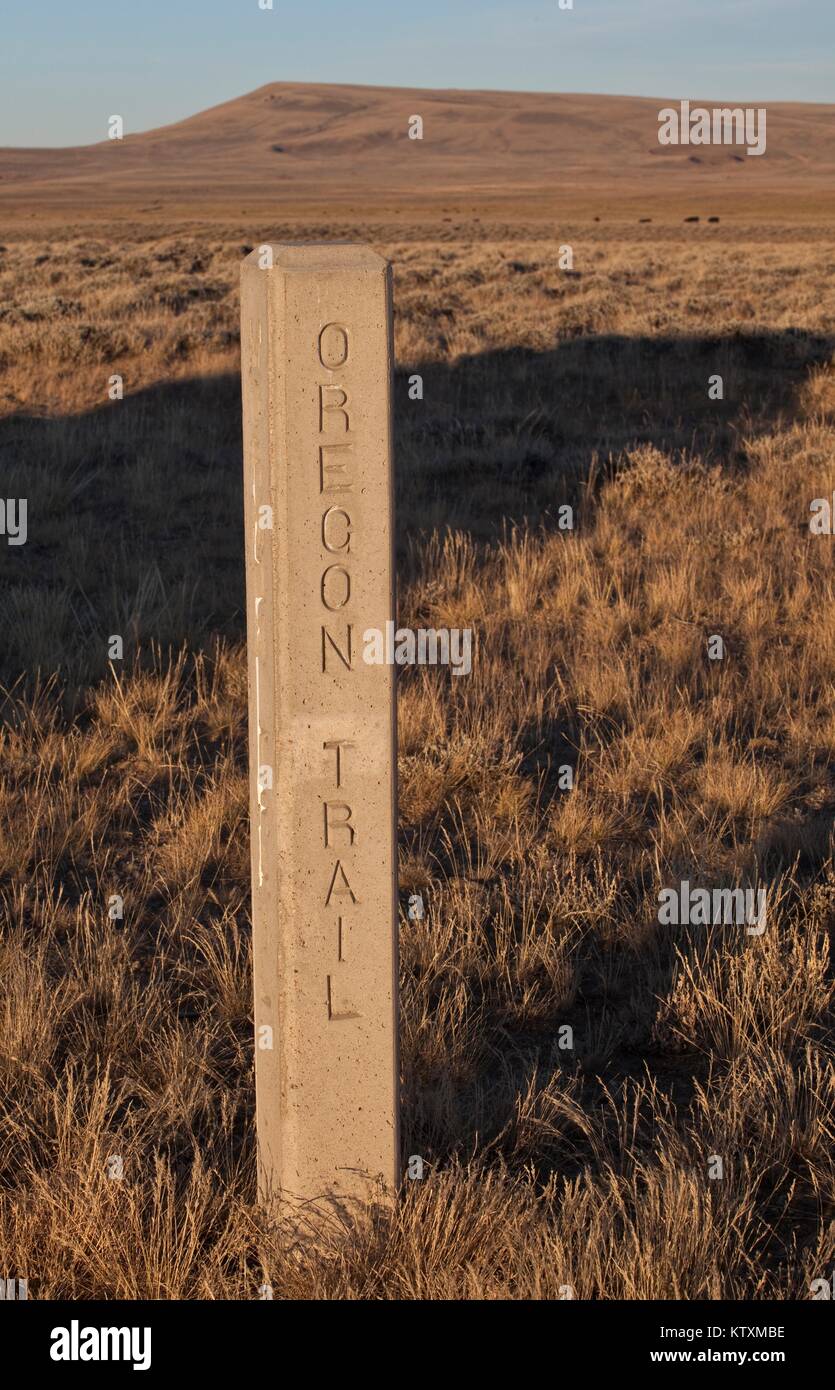 A rock carving along the Oregon National Historic Trail September 15 ...