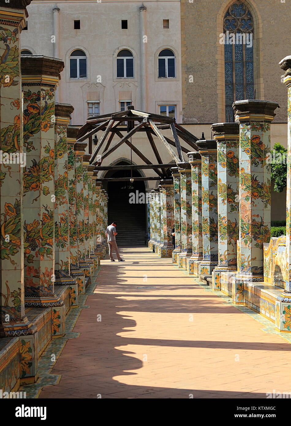 Naples Italy - May 19 2012: The ceramic decorations of the Santa Chiara ...