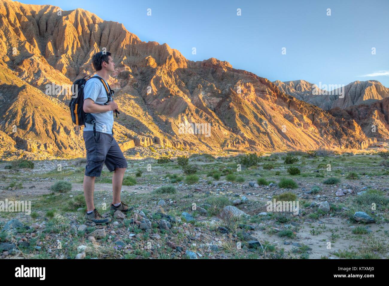 A tourist hikes through the Old Spanish National Historic Trail March ...