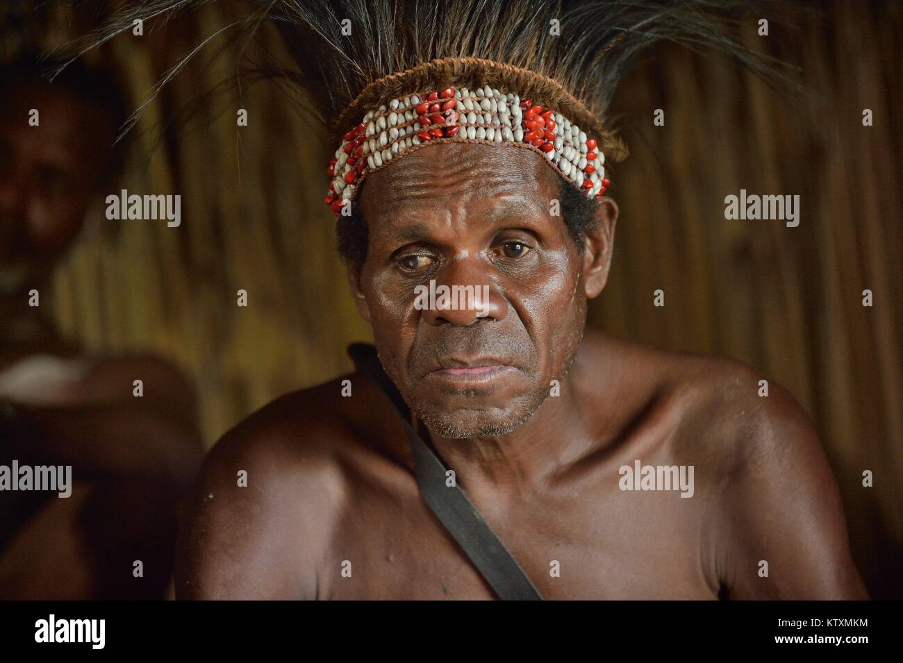 Portrait of a man from the tribe of Asmat people. Asmat Stock Photo - Alamy
