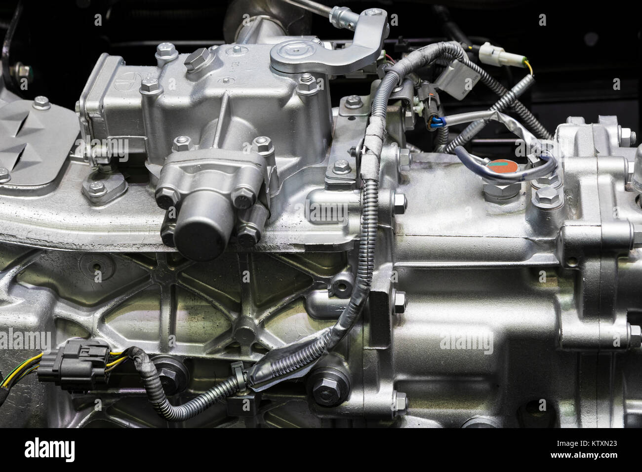 Detail of truck transmission power ; from engine Stock Photo - Alamy