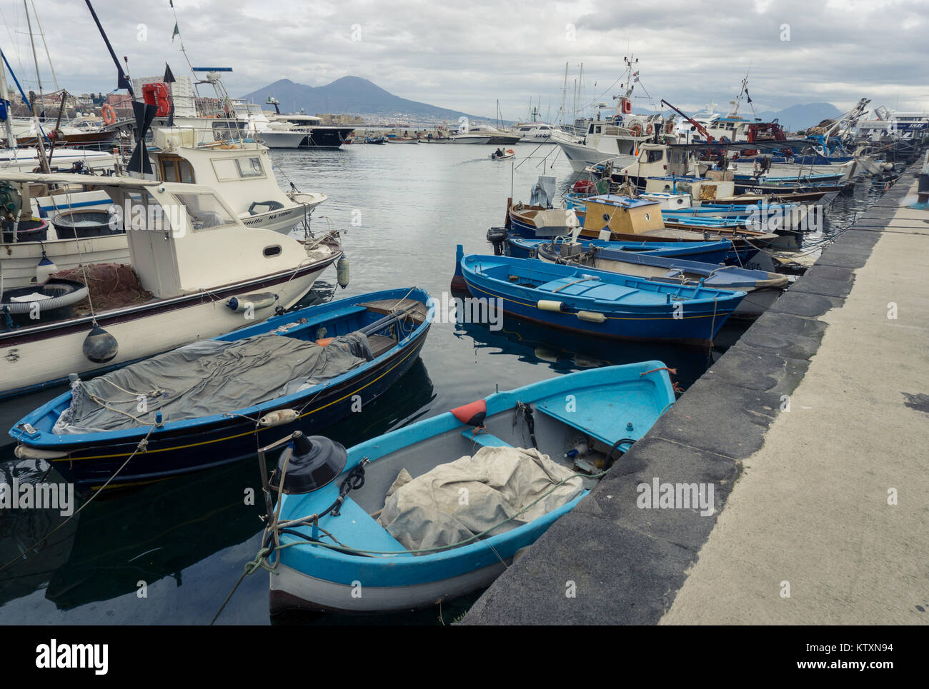 The port of Mergellina, in the very city center of Naples Stock Photo ...