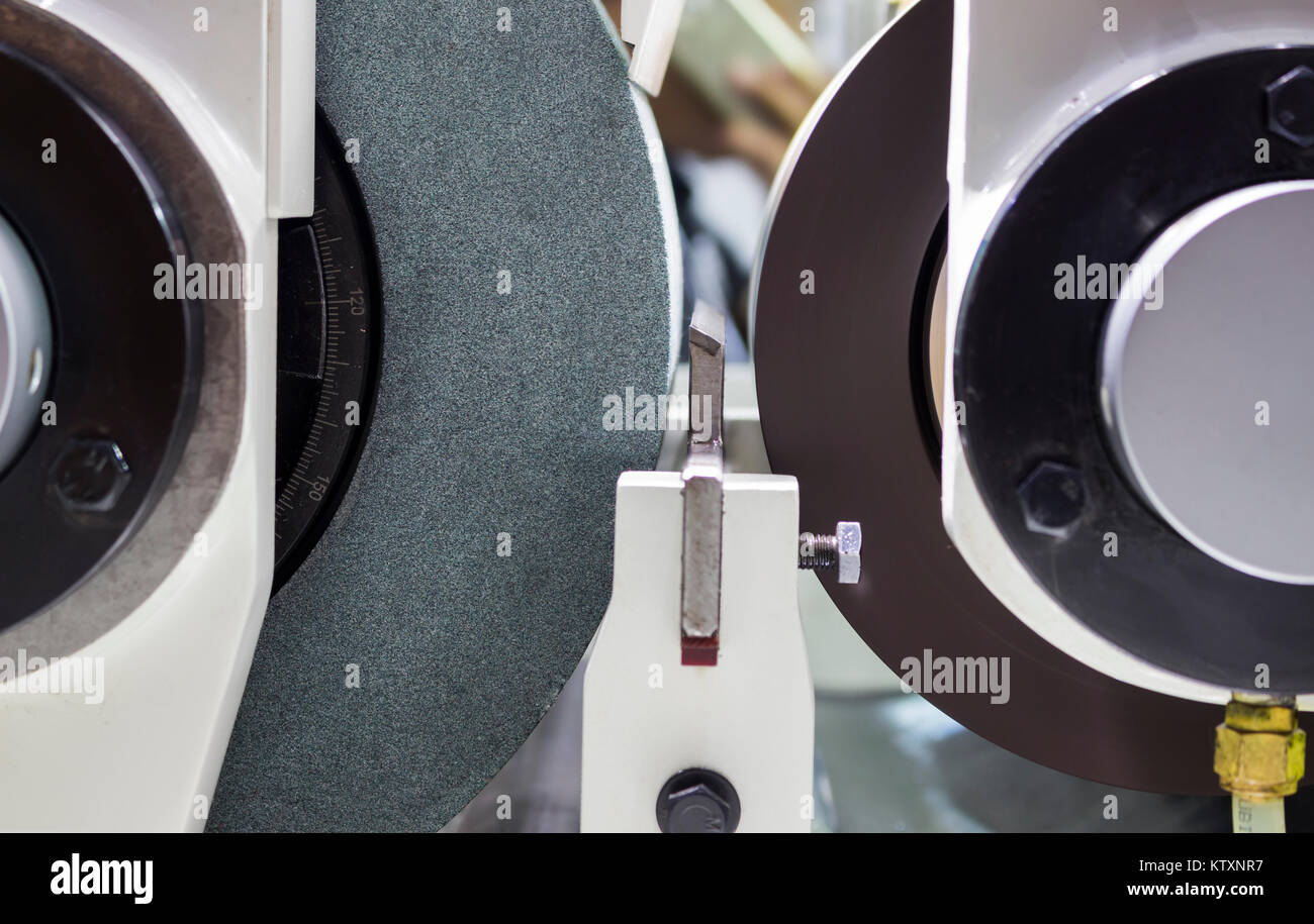 high precision centerless grinding CNC machine;side view Stock Photo ...