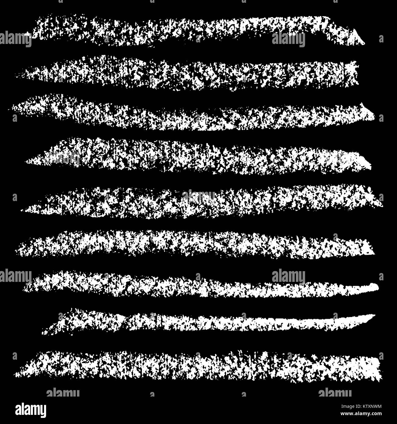 Chalk brushes set. Grunge elements with chalk texture. Hand drawn ...
