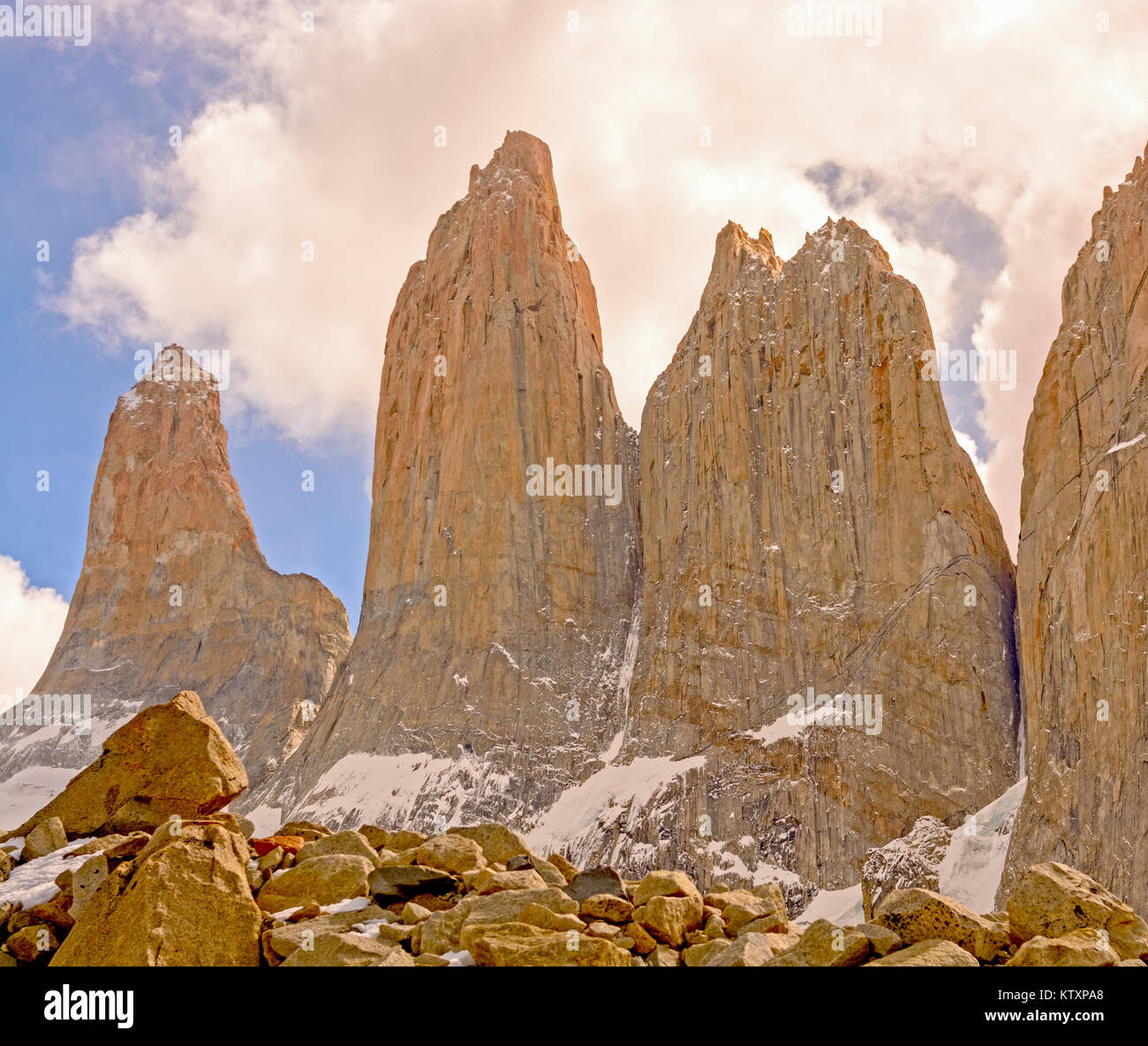 The Horns of Torres del Paine National Park in Chile Stock Photo - Alamy