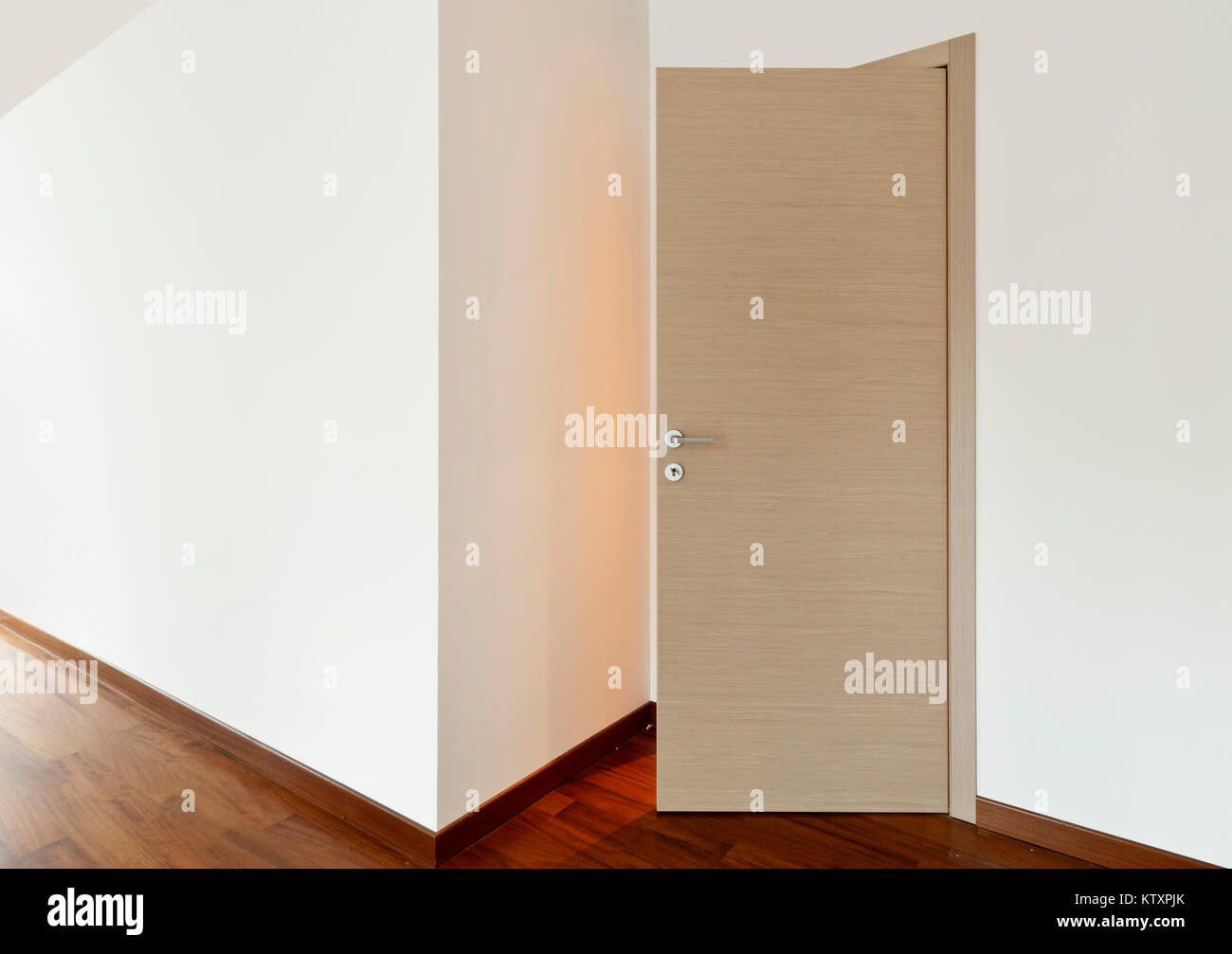 new apartment, empty room, entrance door Stock Photo - Alamy