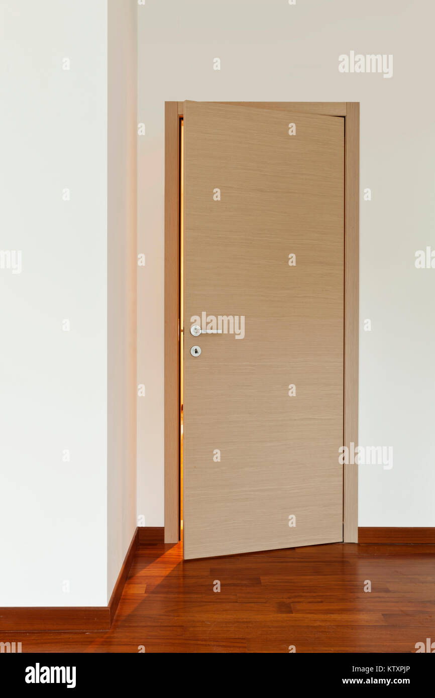 new apartment, empty room, entrance door Stock Photo - Alamy