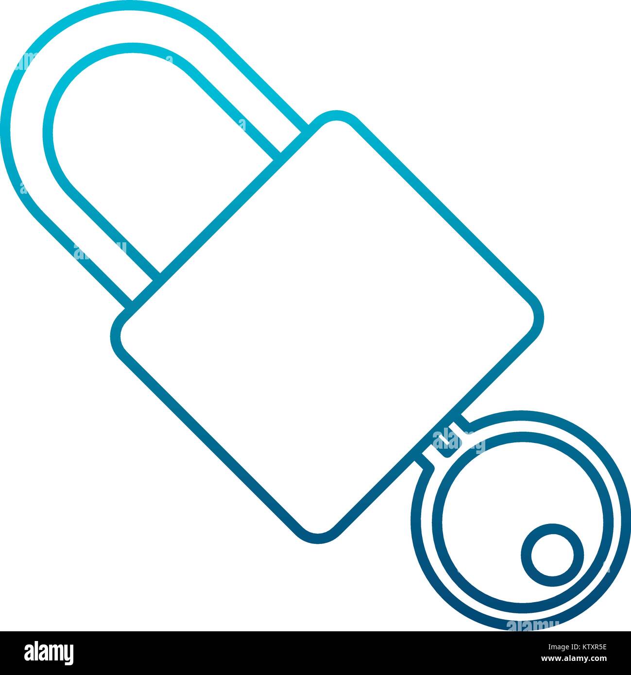 Padlock with key Stock Vector Image & Art - Alamy