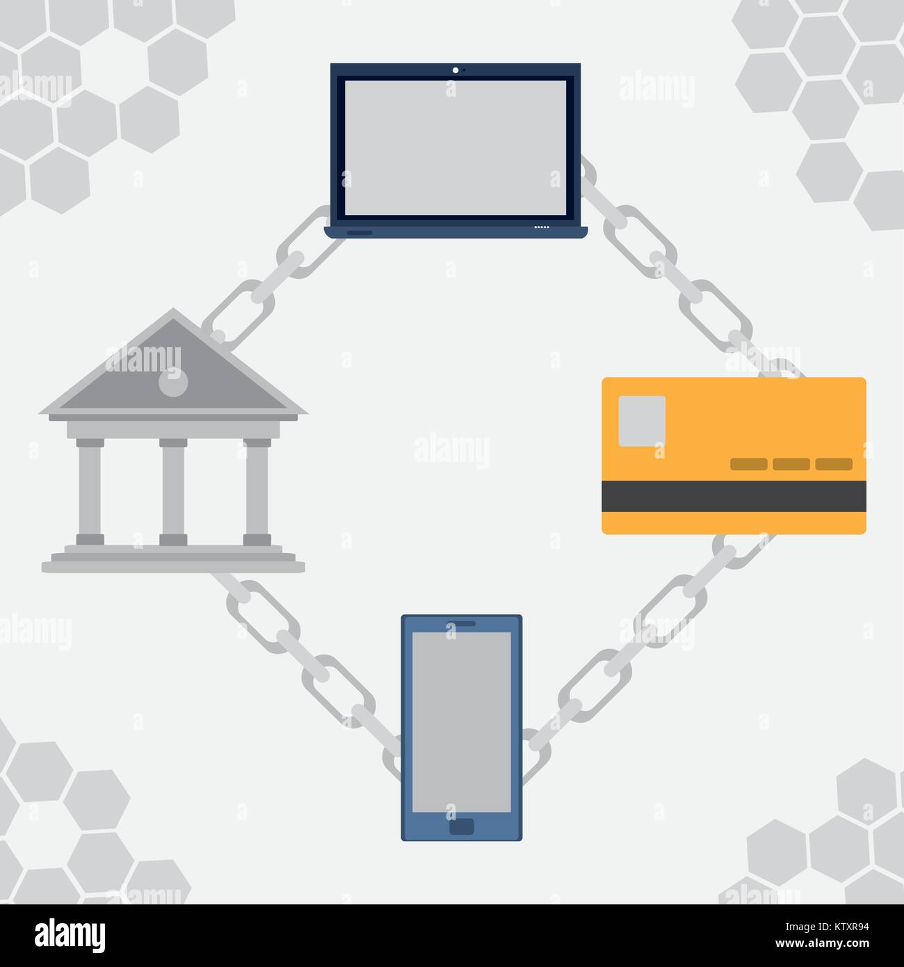 Blockchain credit card icon Stock Vector Images - Alamy