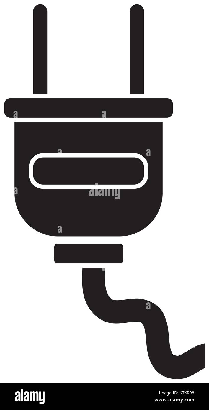 Electric plug isolated Stock Vector Image & Art - Alamy