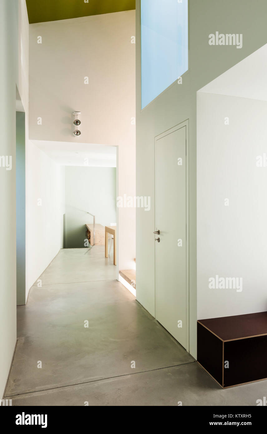 Beautiful modern house, view corridor Stock Photo - Alamy