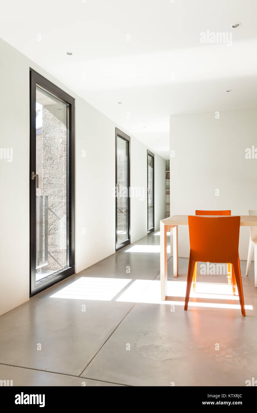 Beautiful modern house, view dining room Stock Photo - Alamy
