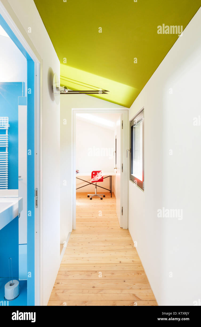 Furniture ceiling and perspective view corridor hi-res stock ...