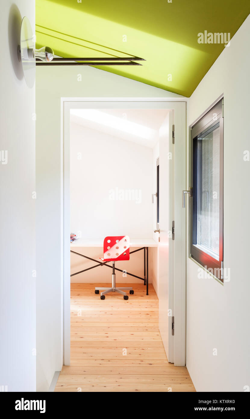 Beautiful modern house; room view from the corridor Stock Photo - Alamy