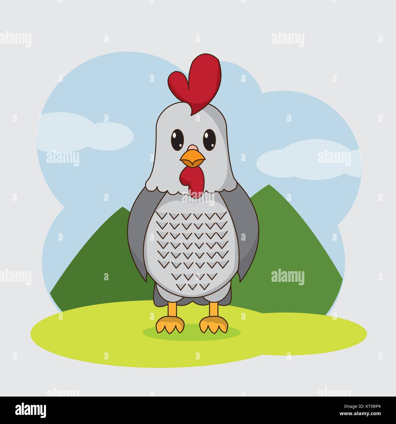 Posing chicken Stock Vector Images - Alamy