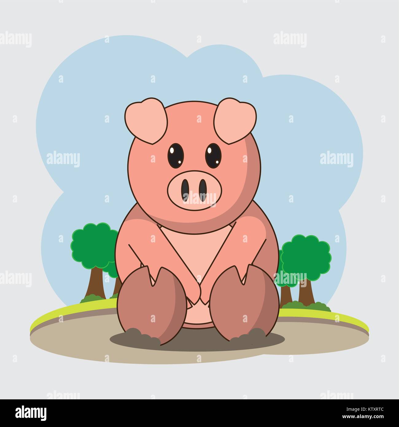 Pig cartoon design Stock Vector Image & Art - Alamy