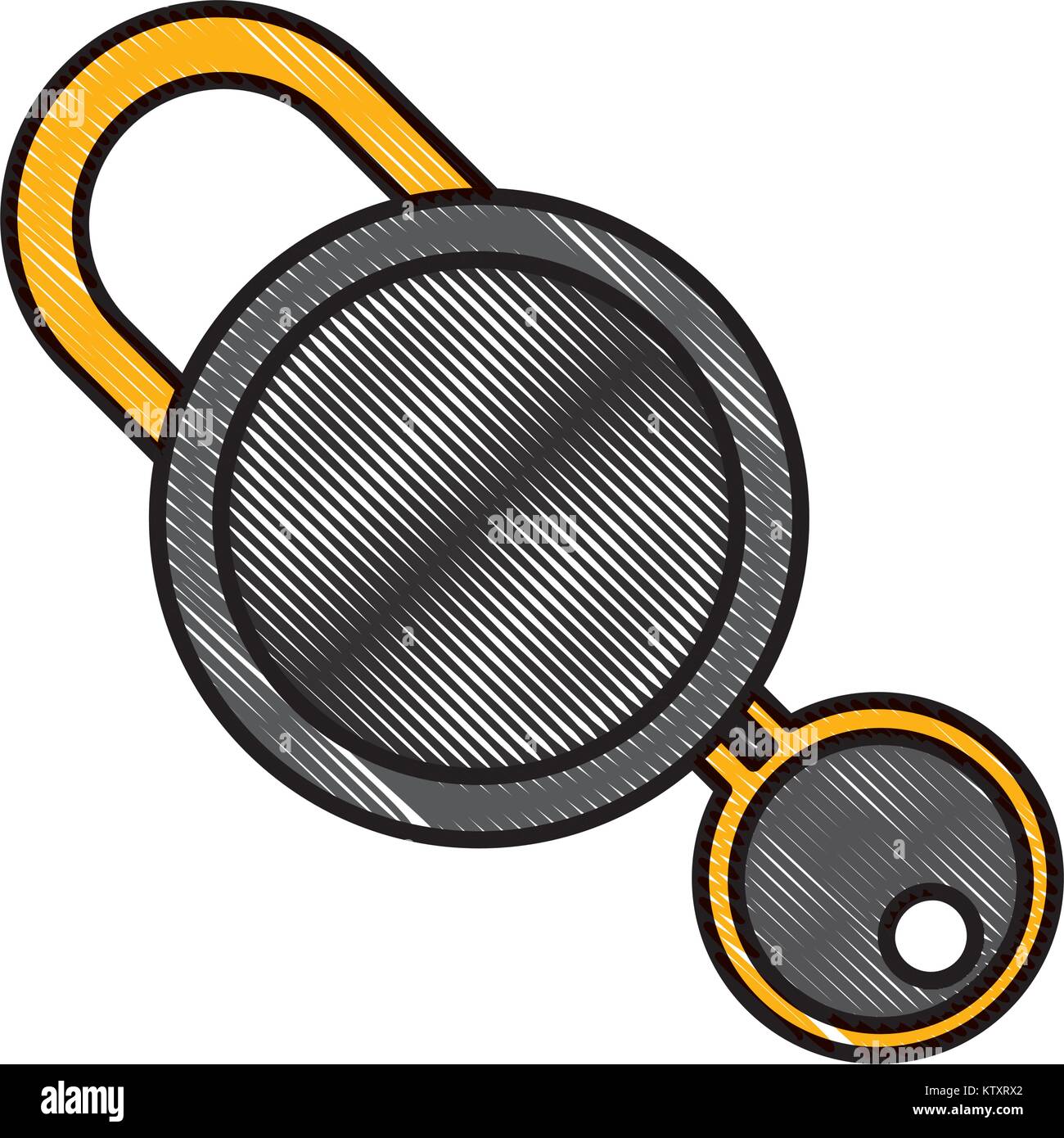 Padlock with key Stock Vector Image & Art - Alamy