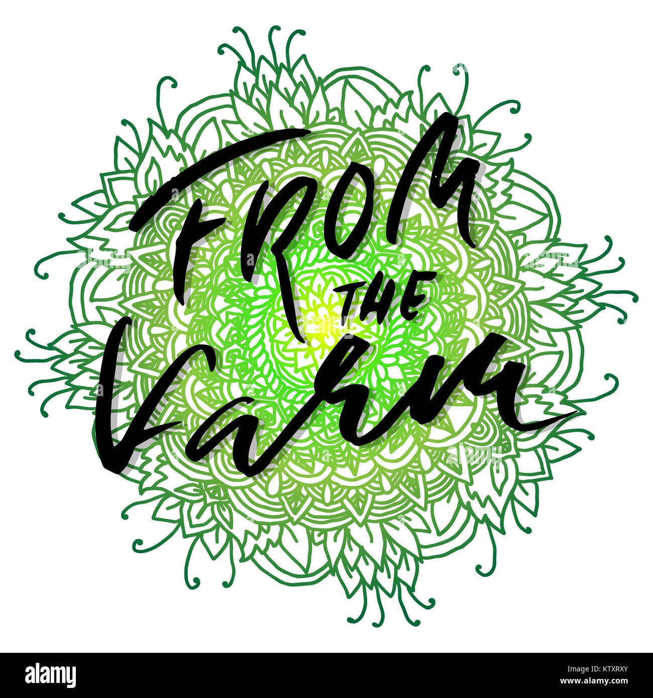 From the farm. Agriculture lettering. Farming logo. Modern dry brush ...