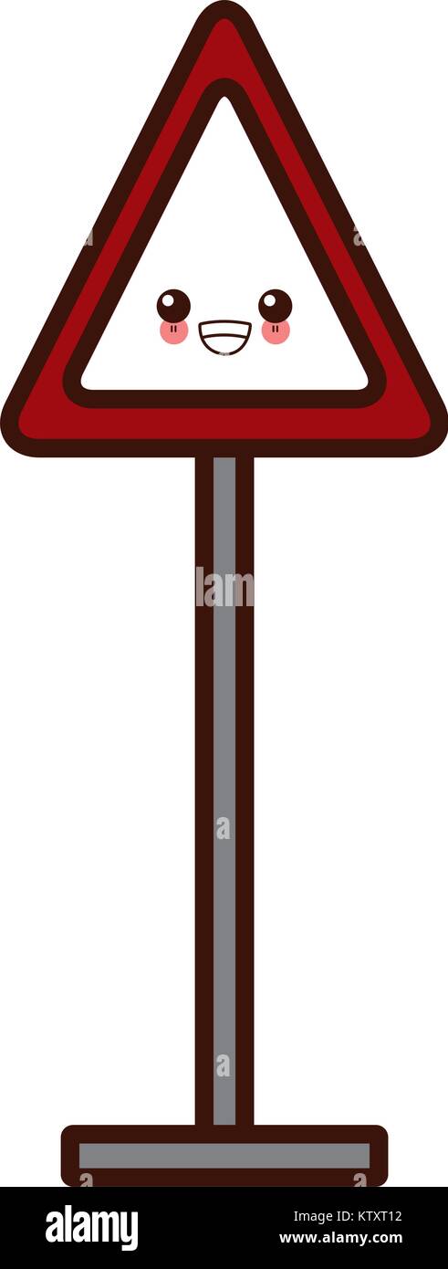 blank road sign cute kawaii cartoon Stock Vector Image & Art - Alamy