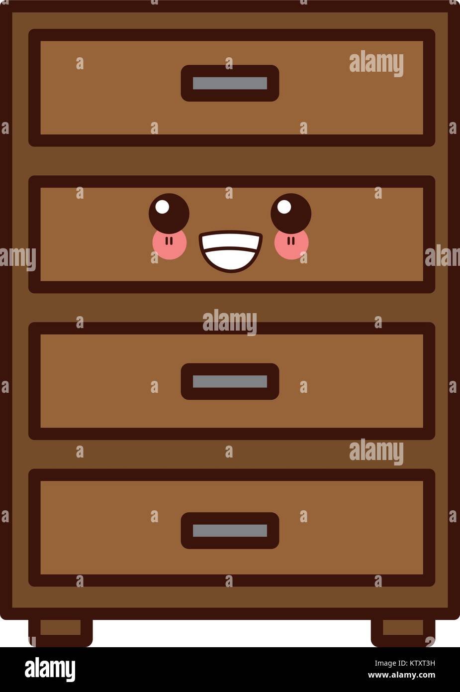 Office cabinet isolated cute kawaii cartoon Stock Vector Image & Art ...