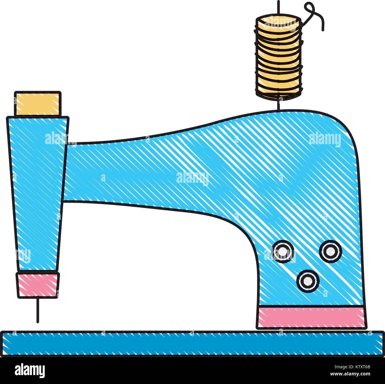 Industrial sewing machines Stock Vector Images - Alamy