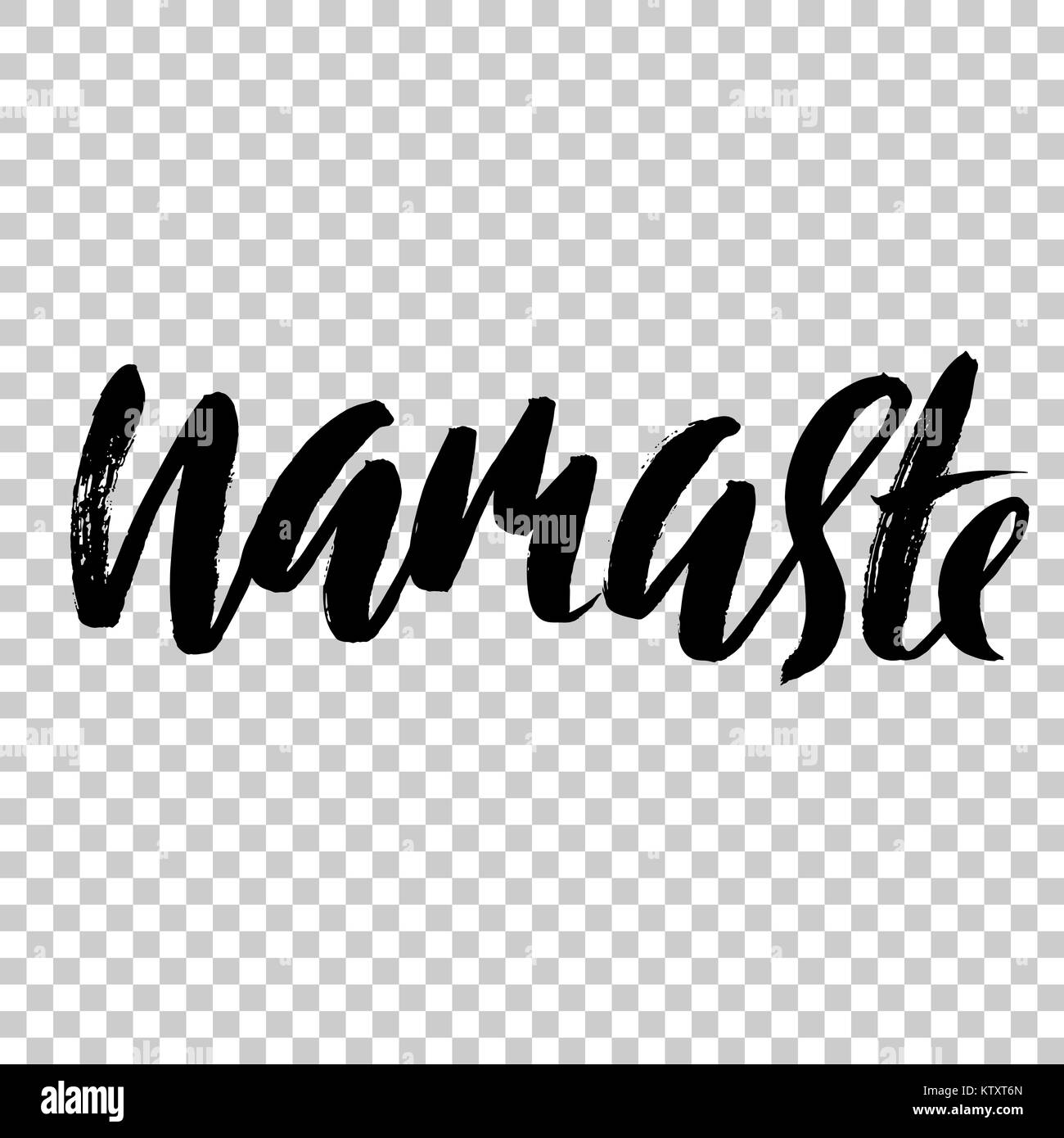 Namaste. Indian word. Modern brush lettering. Handwritten calligraphic ...