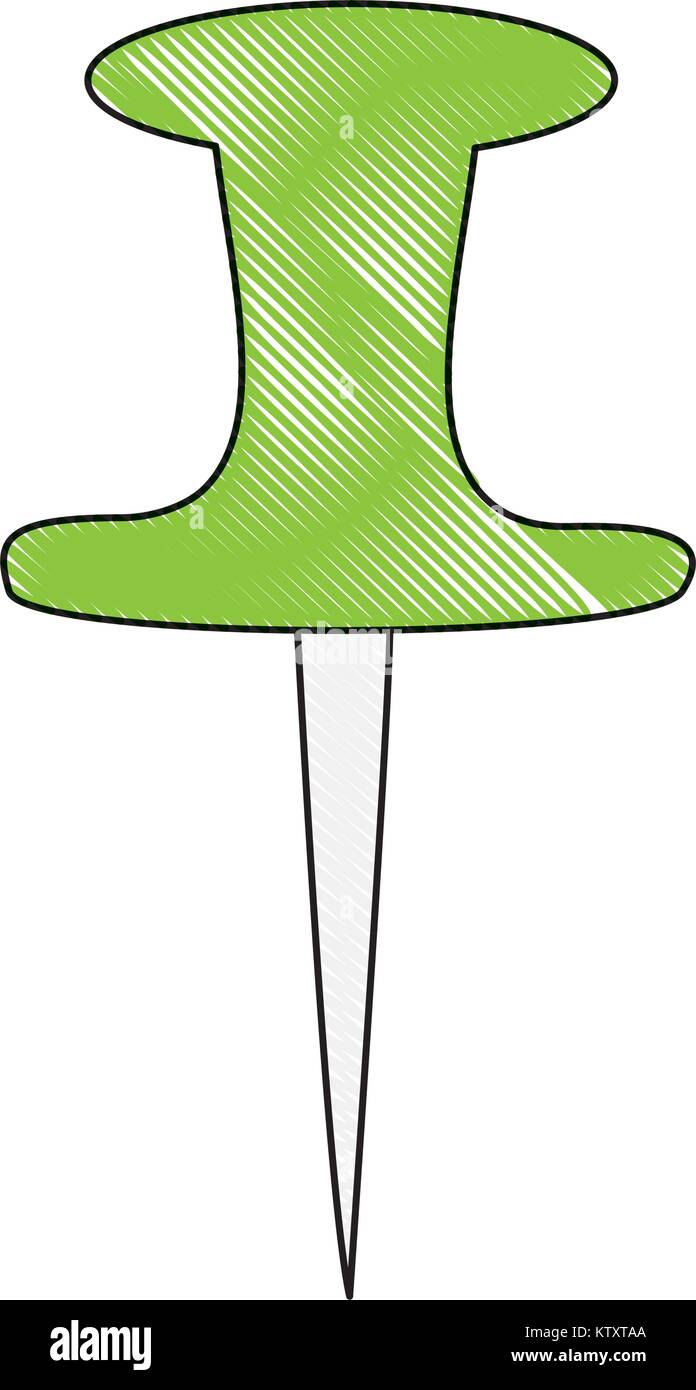 grated pin sign push in the map direction Stock Vector Image & Art - Alamy