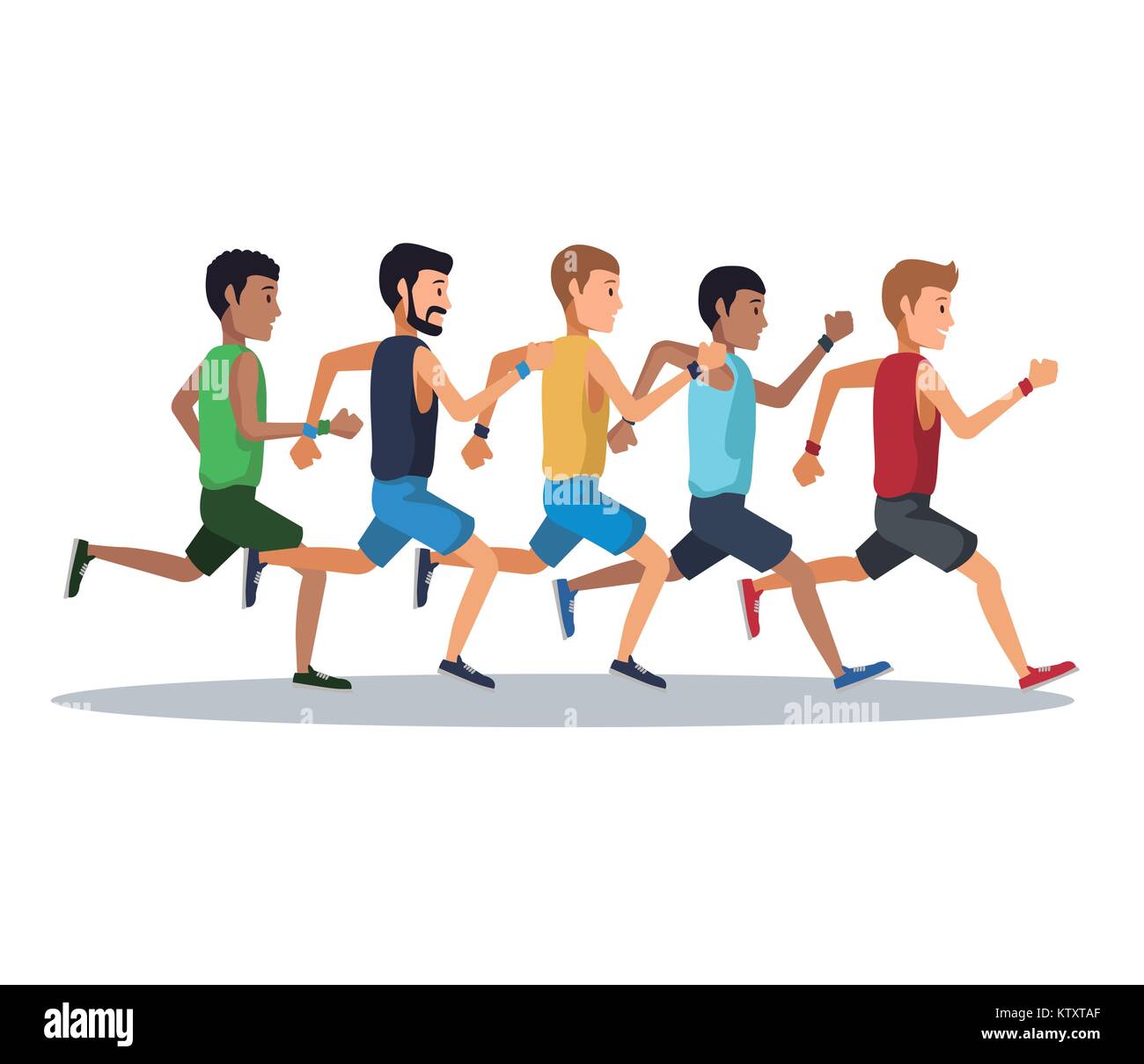 People running over white background Stock Vector Image & Art - Alamy