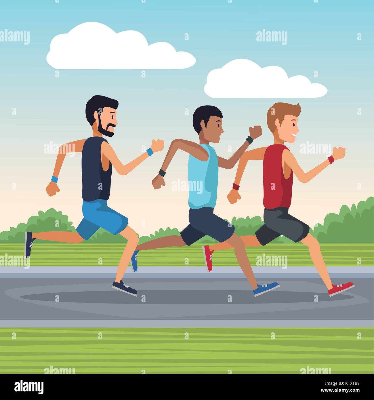 People running outside Stock Vector Image & Art - Alamy