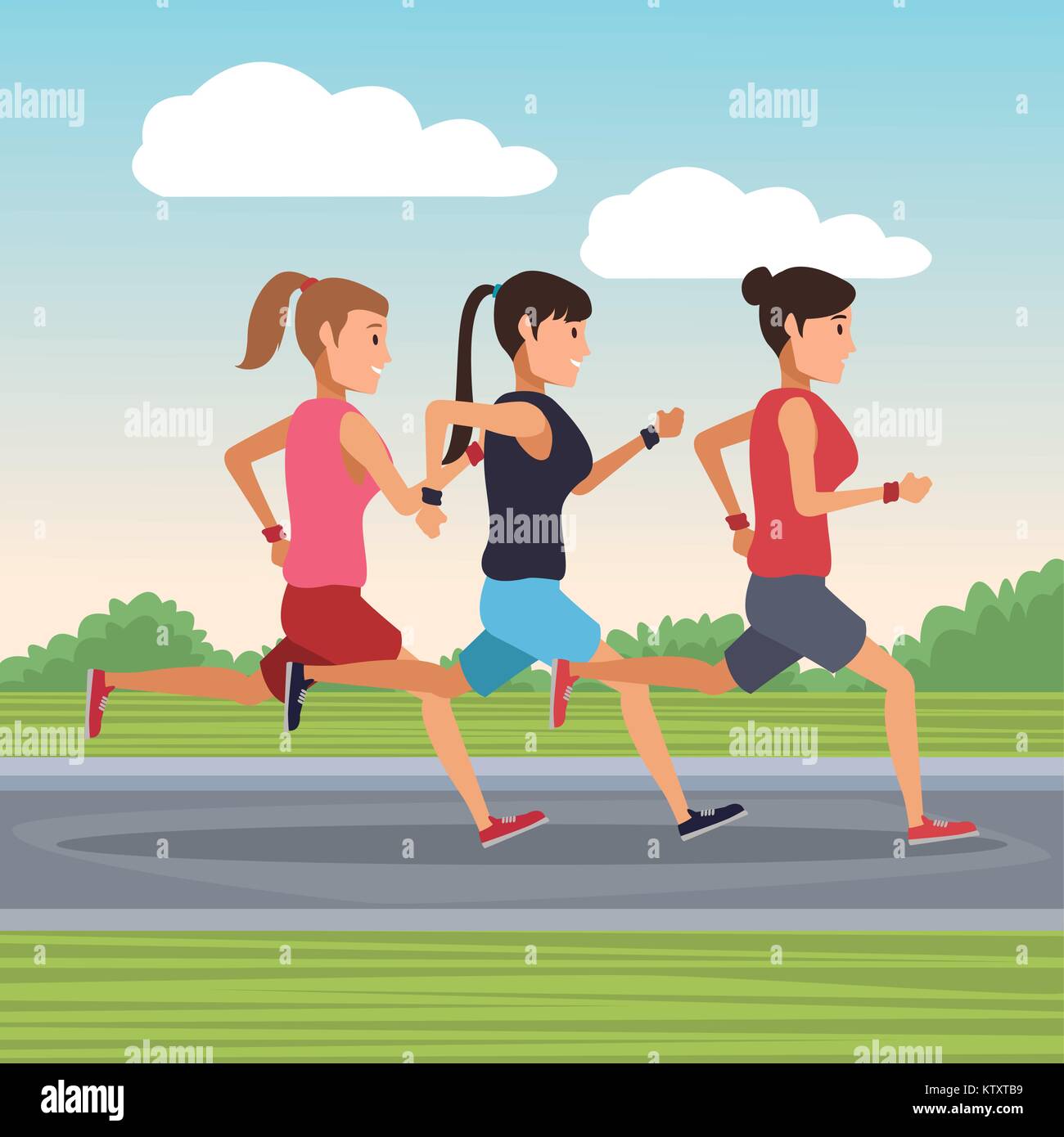 People running outside Stock Vector Image & Art - Alamy