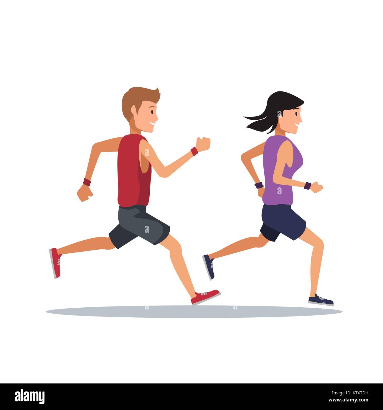 Fitness woman running over Stock Vector Images - Alamy