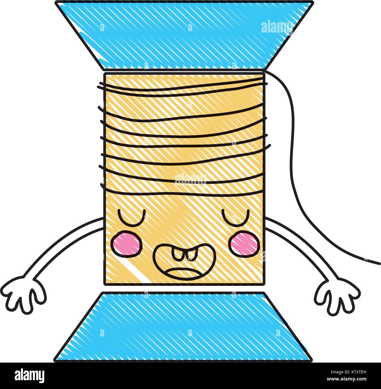 grated kawaii cute funny thread object Stock Vector Image & Art - Alamy