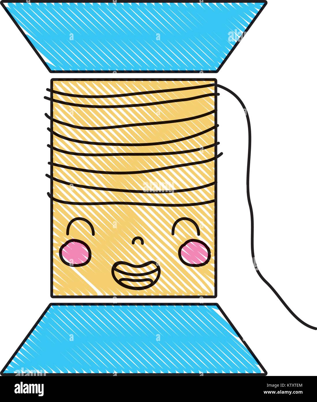 grated kawaii cute smile thread object Stock Vector Image & Art - Alamy