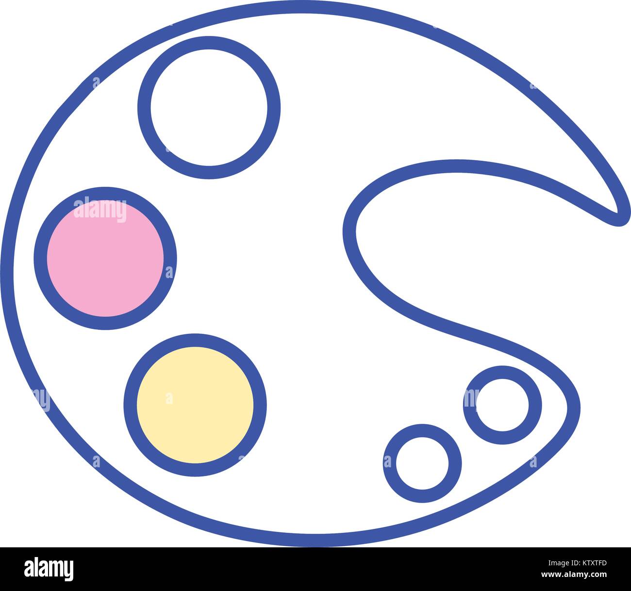 Artist Palette Line Drawing High Resolution Stock Photography and ...