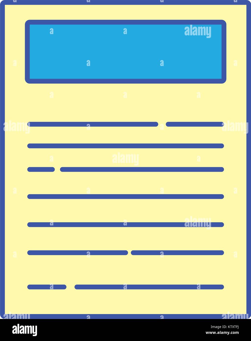 line color business paper document work information Stock Vector Image ...