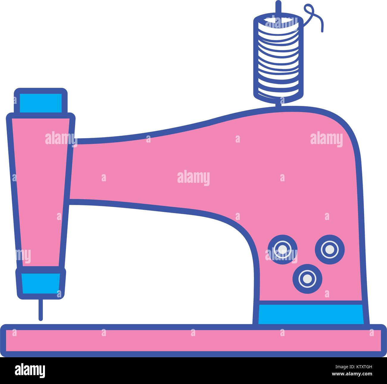 line color sewing machine fashion industry equipment Stock Vector Image ...