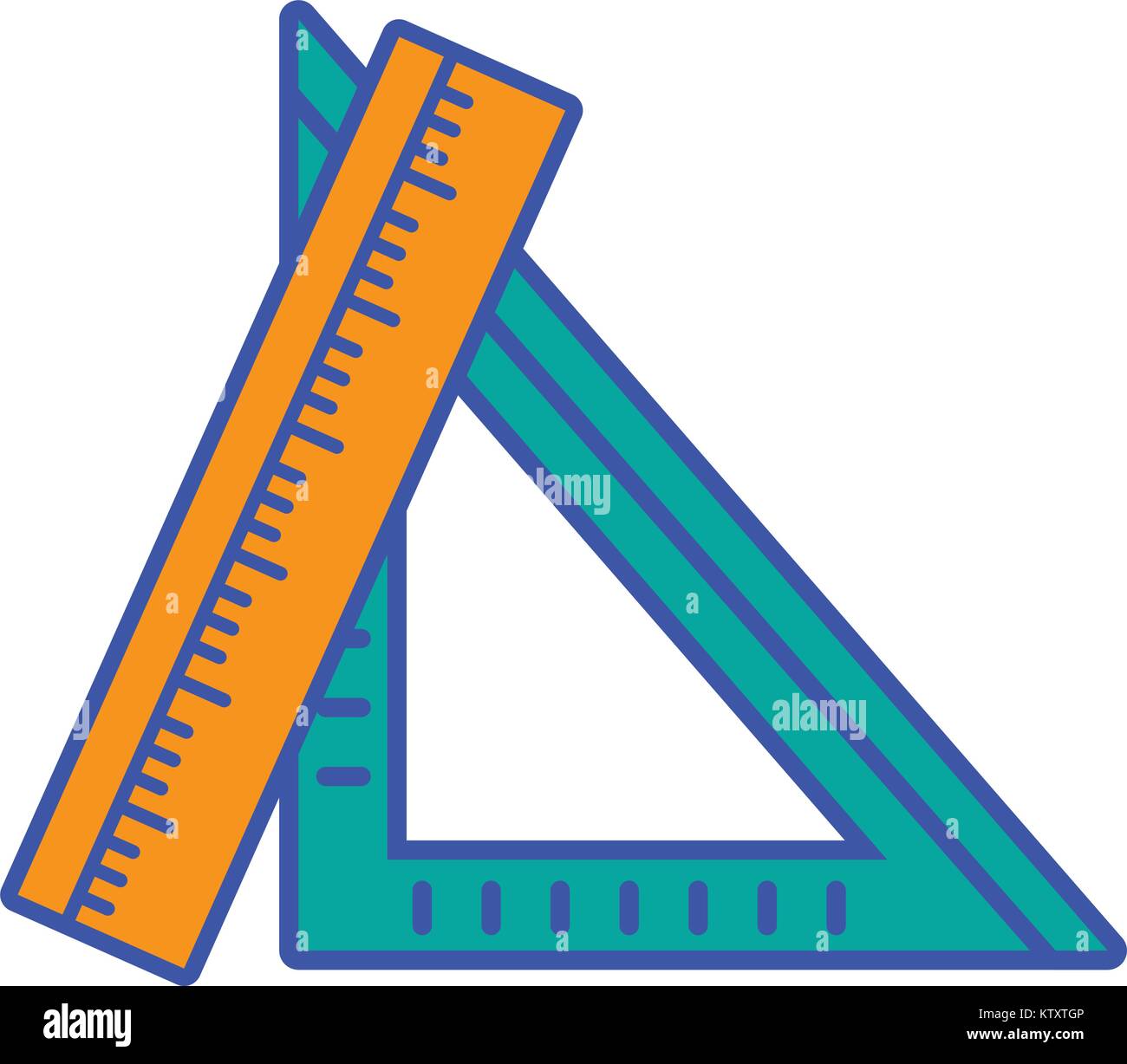 line color rulers school utensils to education and learn Stock Vector ...