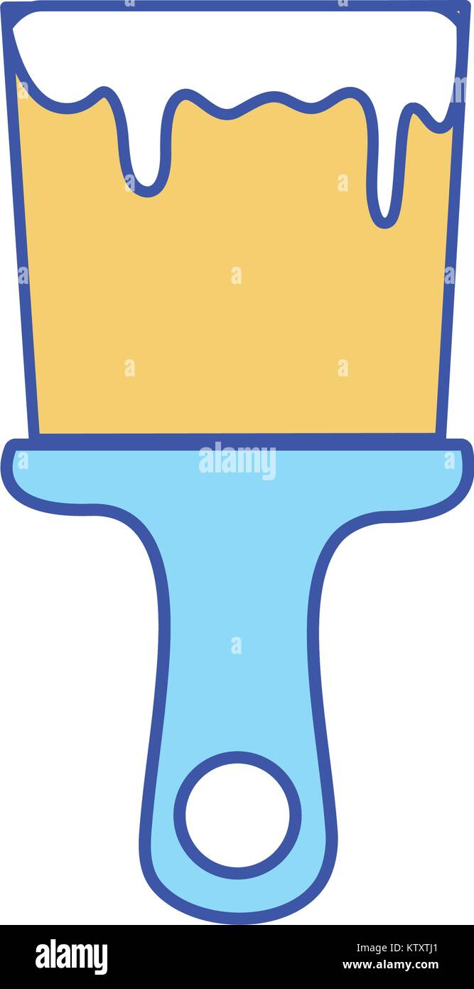 line color brush tool to paint the house design Stock Vector Image ...