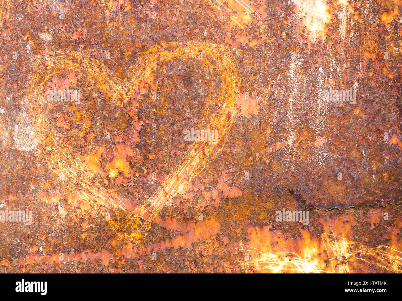 Rusty background in grunge style with abstract heart Stock Photo - Alamy