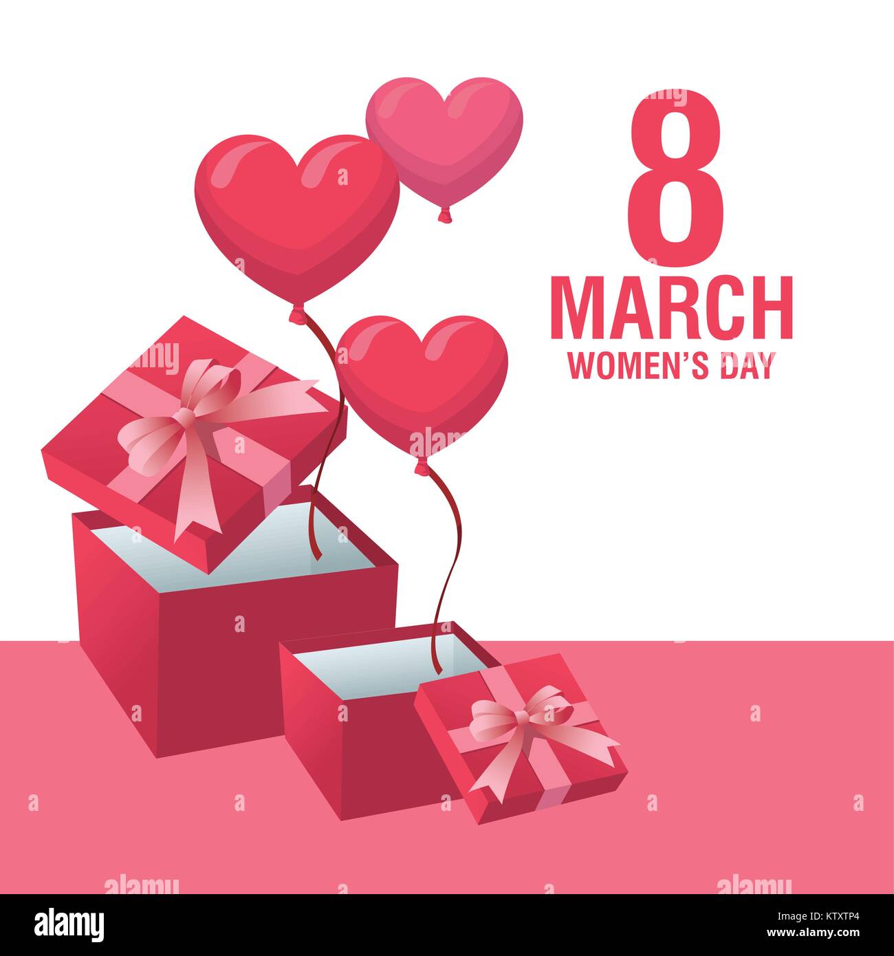 Womens day pink card Stock Vector Image & Art - Alamy