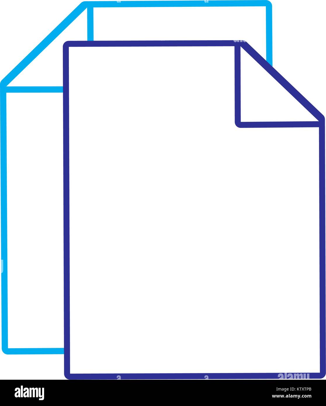 silhouette sheet paper to note business document Stock Vector Image ...