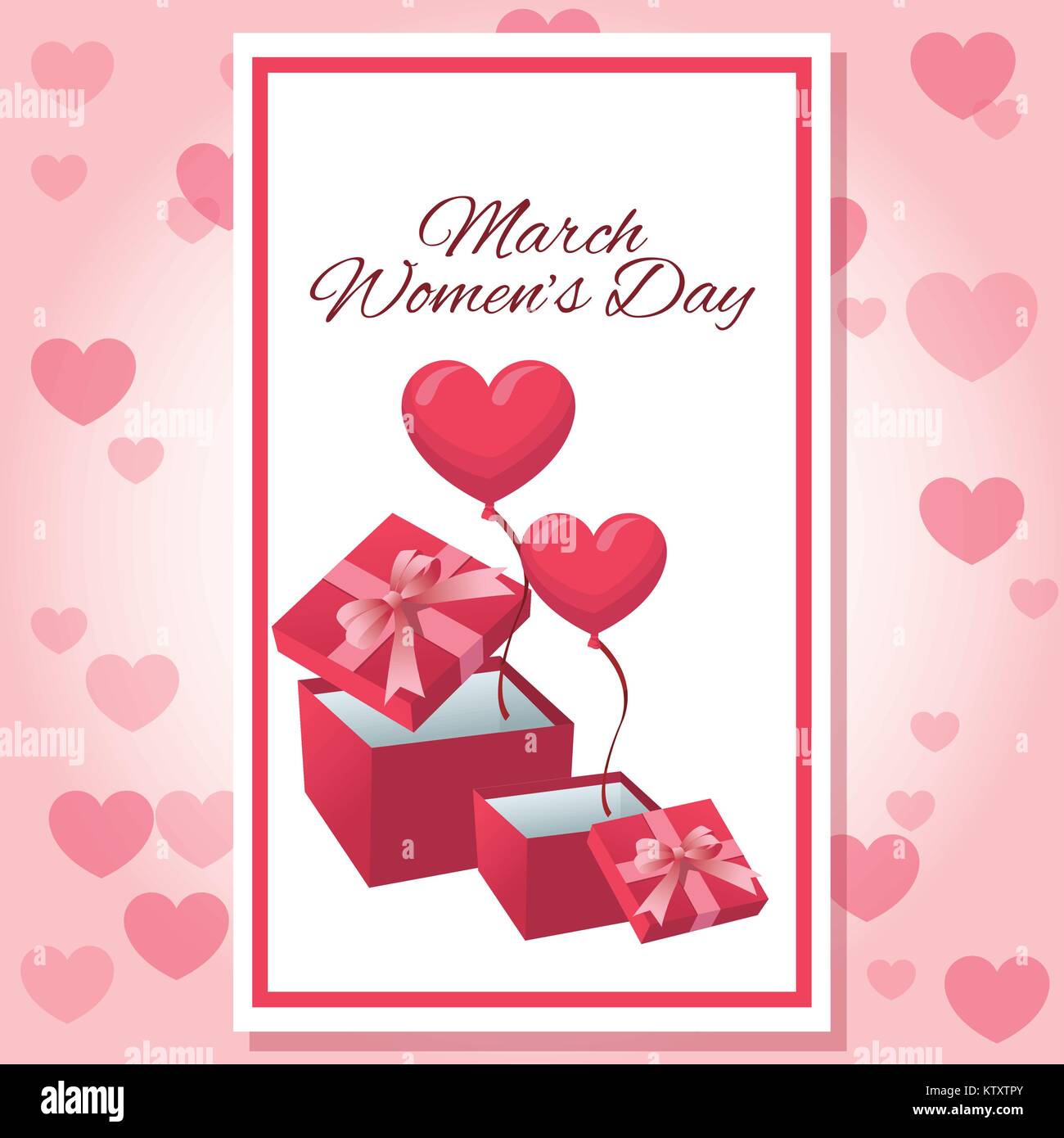 Womens day pink card Stock Vector Image & Art - Alamy