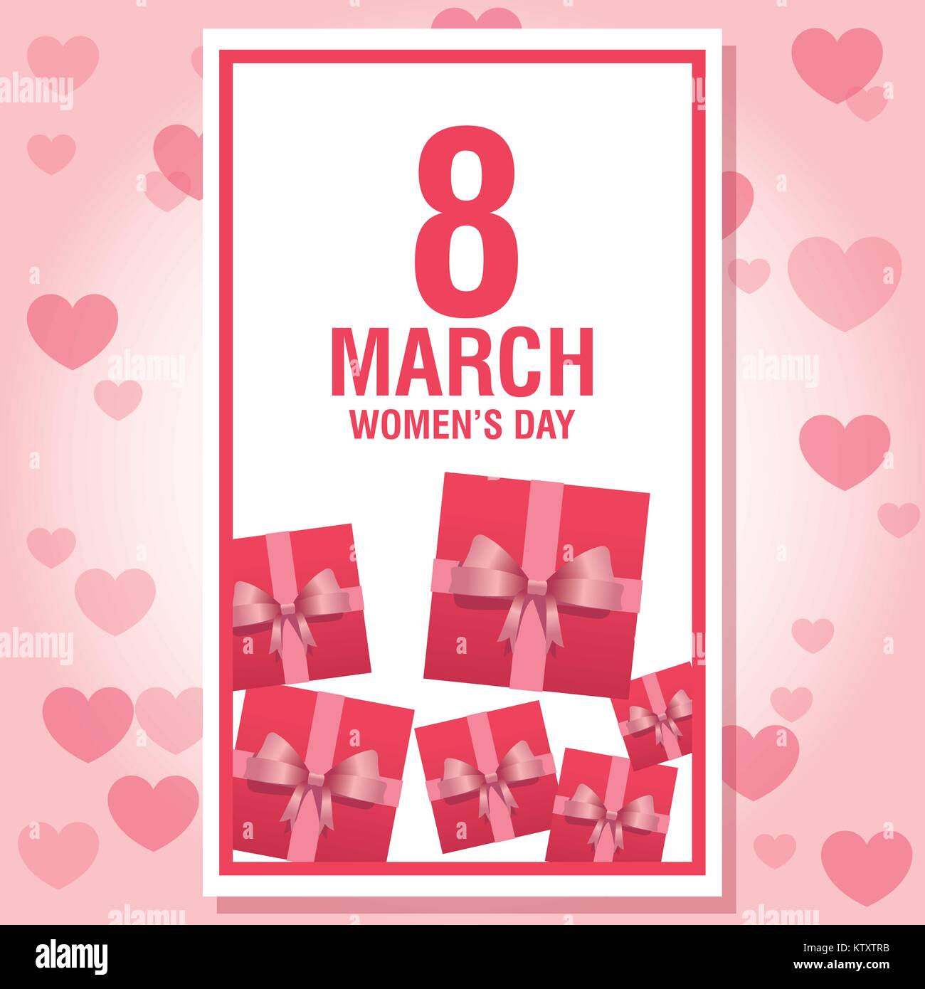 Womens day pink card Stock Vector Image & Art - Alamy