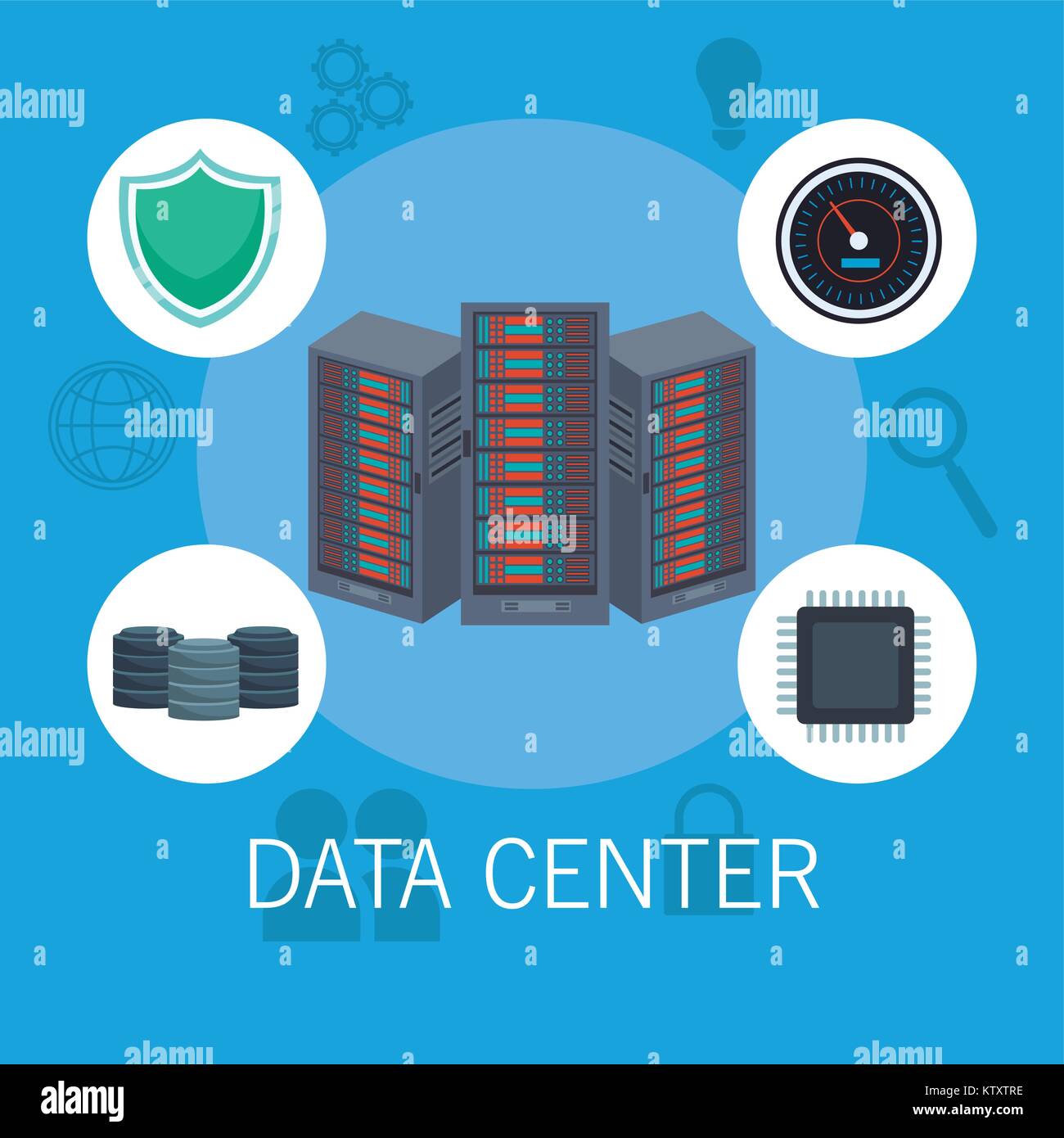 Data center technology icons Stock Vector Image & Art - Alamy