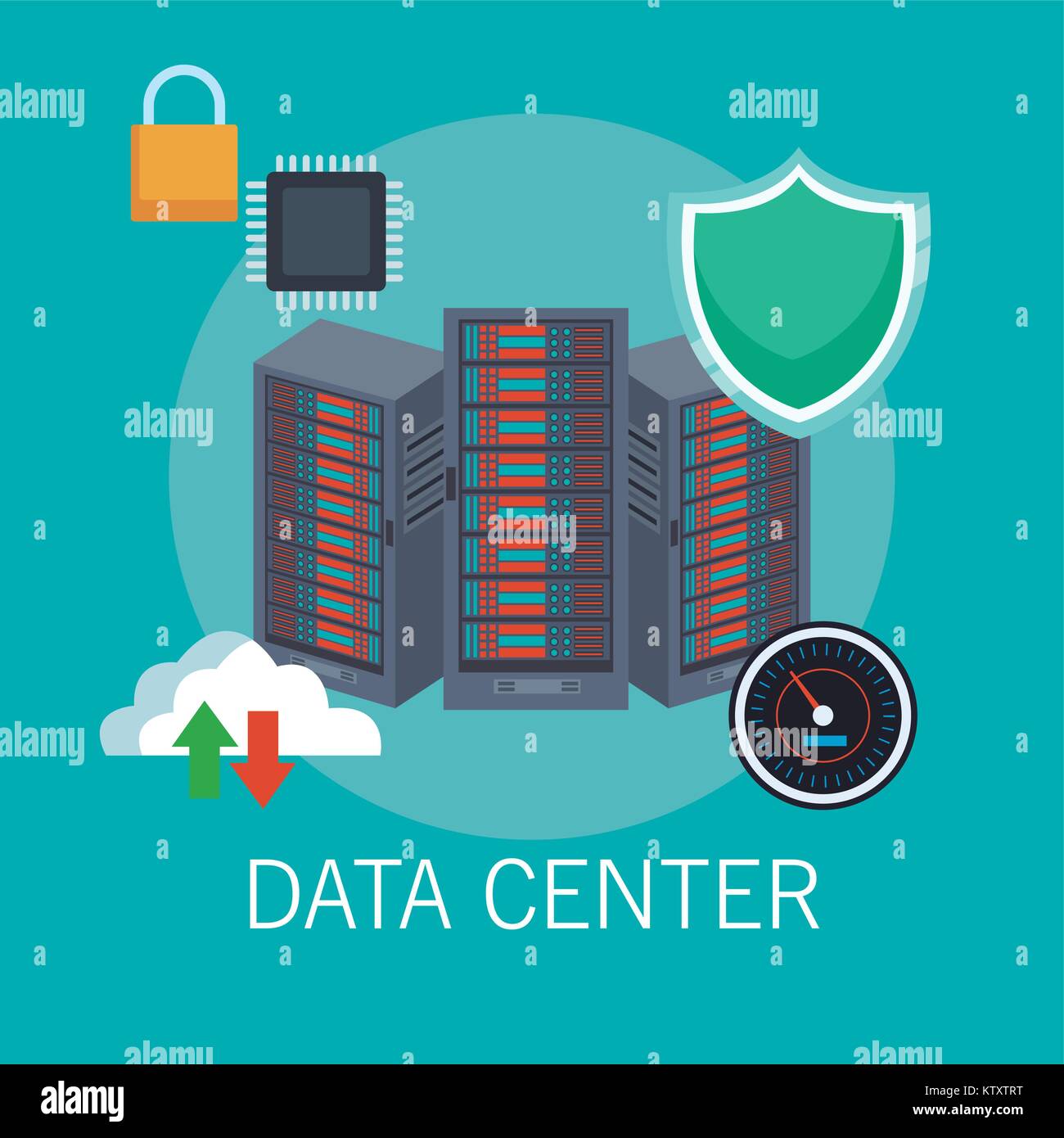 Data center technology icons Stock Vector Image & Art - Alamy