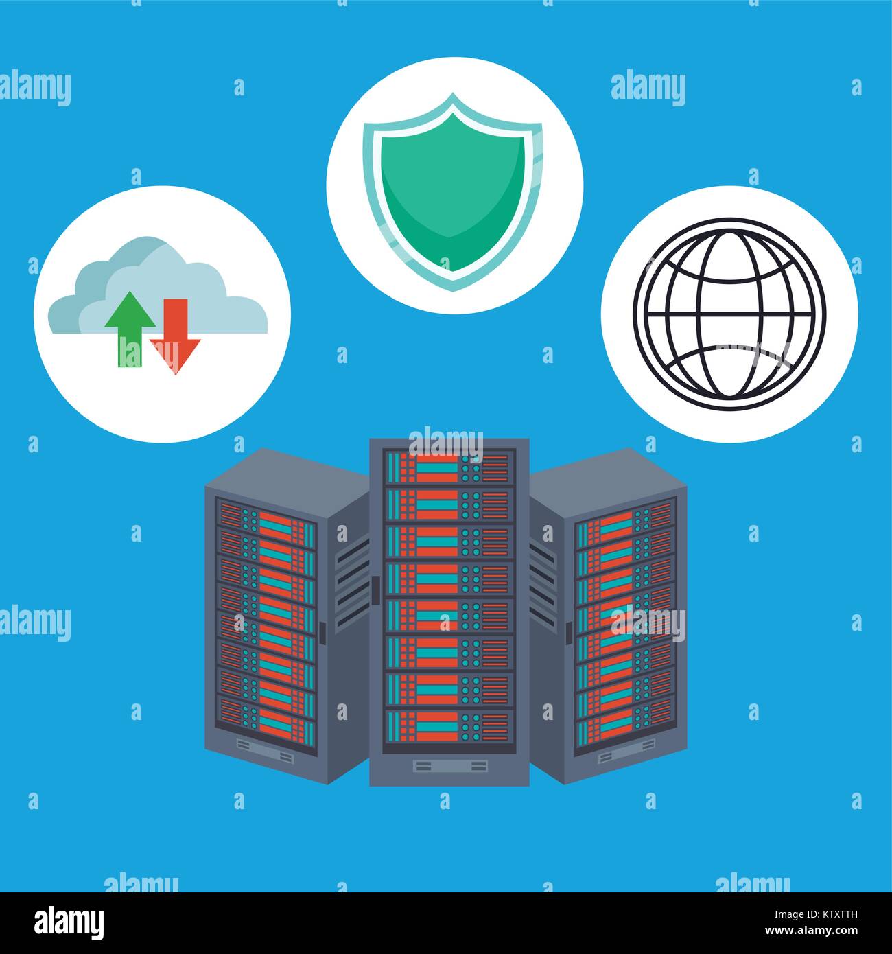 Data center technology icons Stock Vector Image & Art - Alamy
